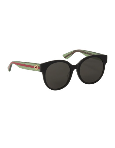 Gucci Gg0035s 002 Round Shape Negro Verde